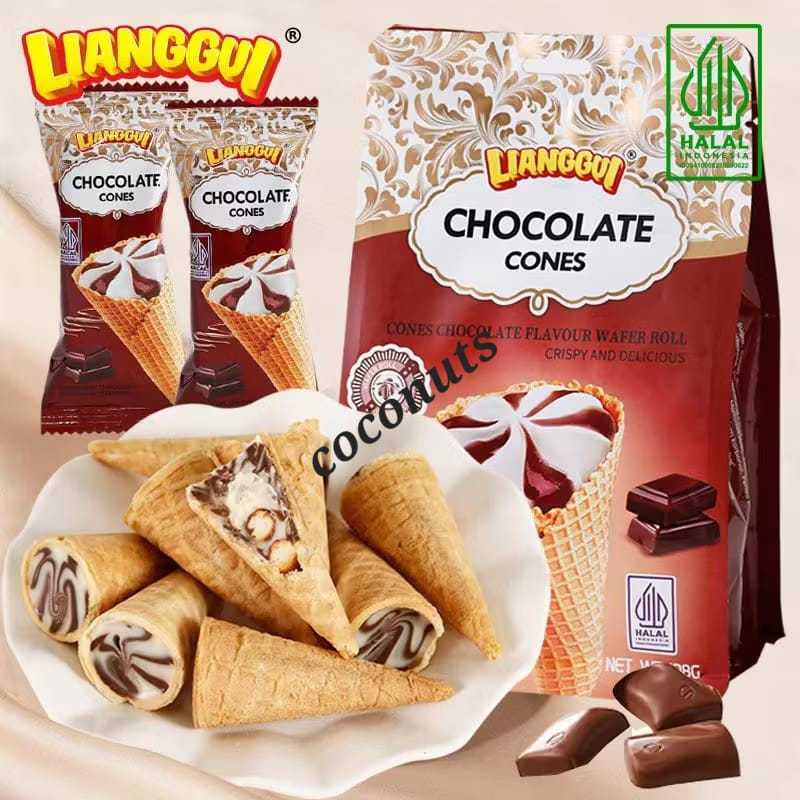 Jual Lianggui Chocolate Cones Chocolates Flavour Wafer Roll Biskuit ...