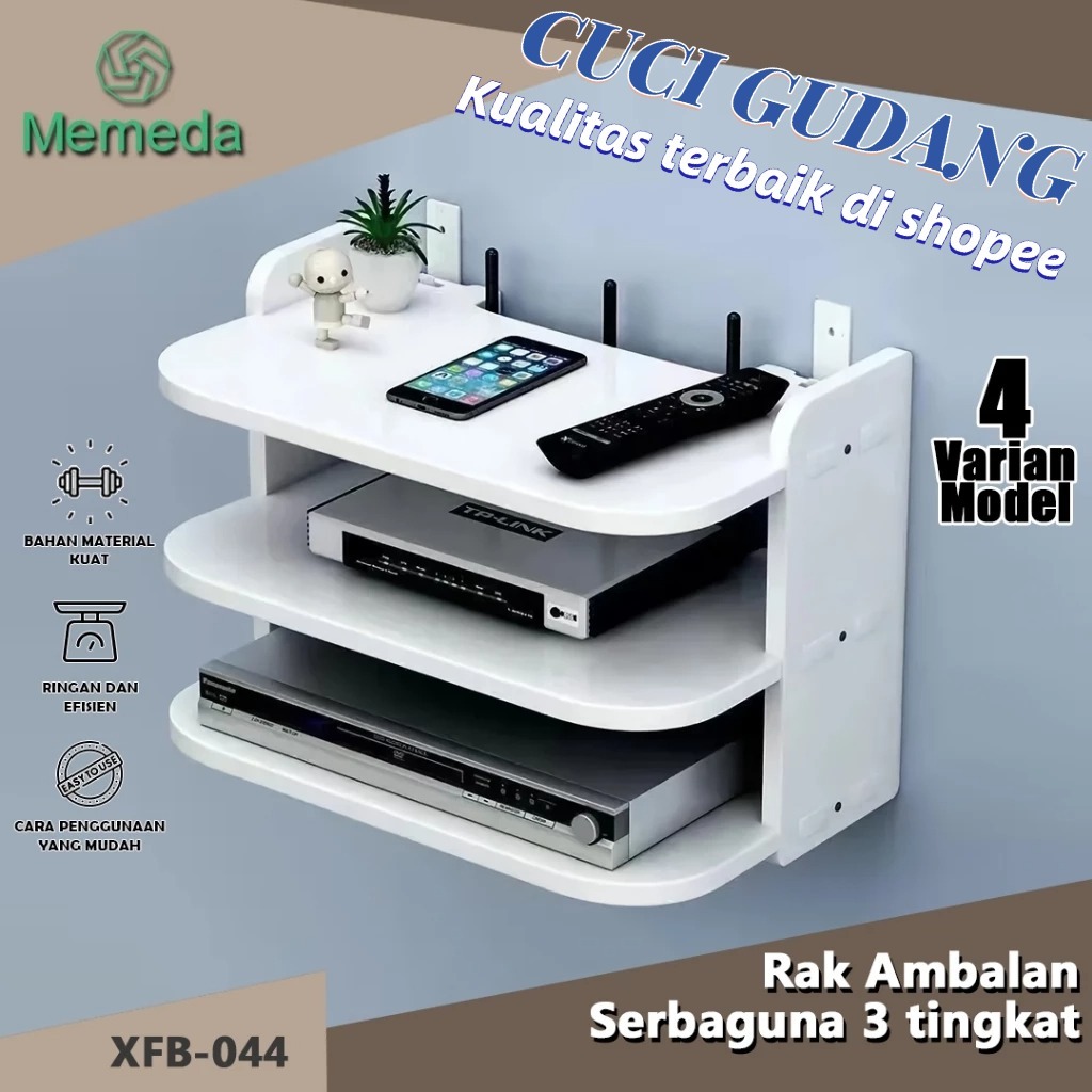 Jual CUCI GUDANG-Rak Dinding Ruang Rak Gantung 3 Susun Modem, Wifi ...