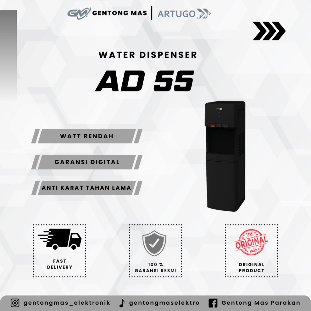 Jual ARTUGO Water Dispenser AD 55 Bottom Load (Electronic Cooling ...