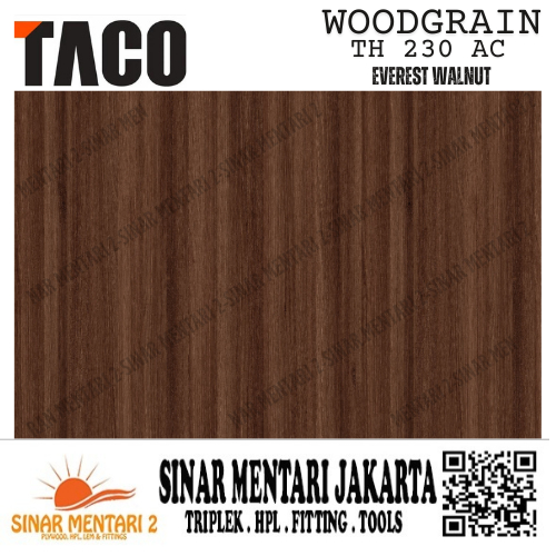 Jual TACO HPL WOODGRAIN TH 230 AC EVEREST WALNUT | Shopee Indonesia