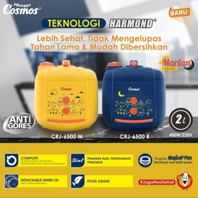 Jual Cosmos Rice cooker Harmond CRJ 6500M 2L | Shopee Indonesia