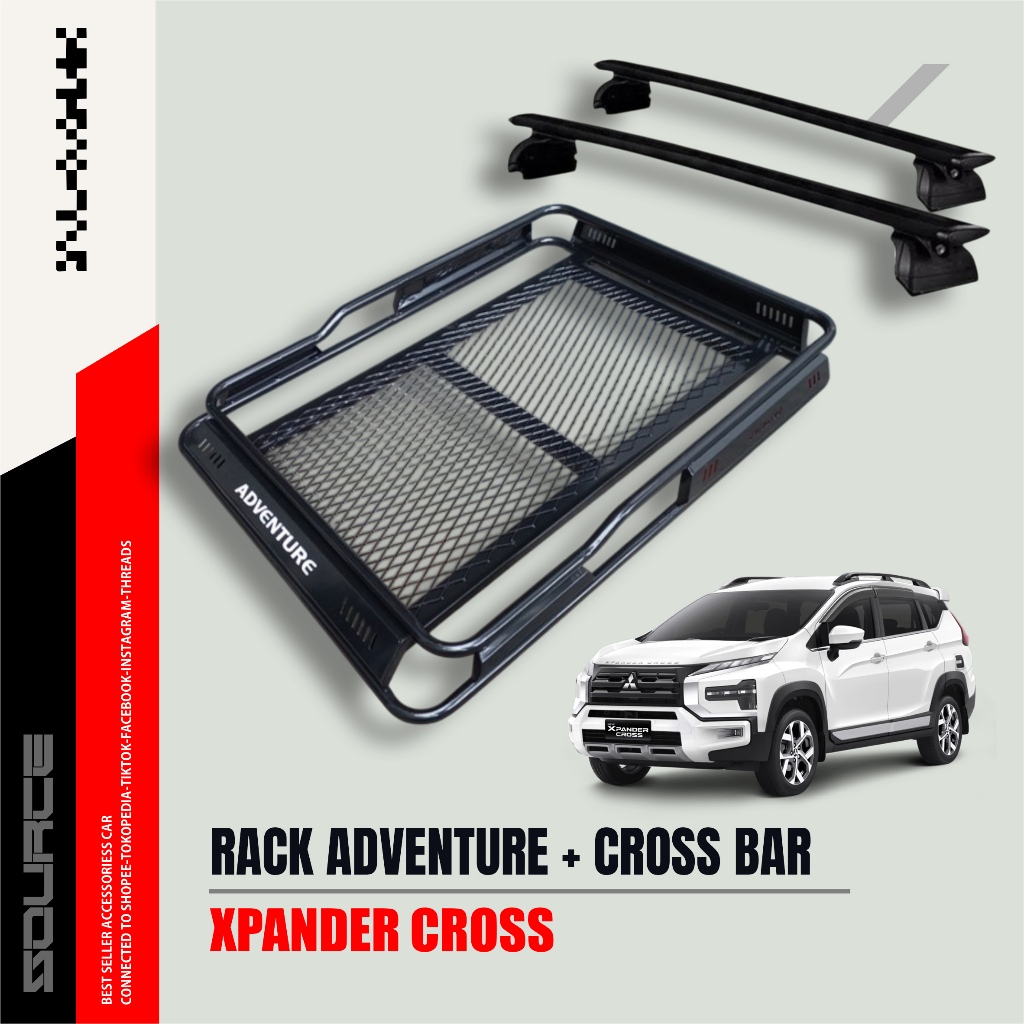 Jual PAKET ROOF RACK / RAK ADVENTURE RACK + PALANG TENGAH CROSS ROOF ...