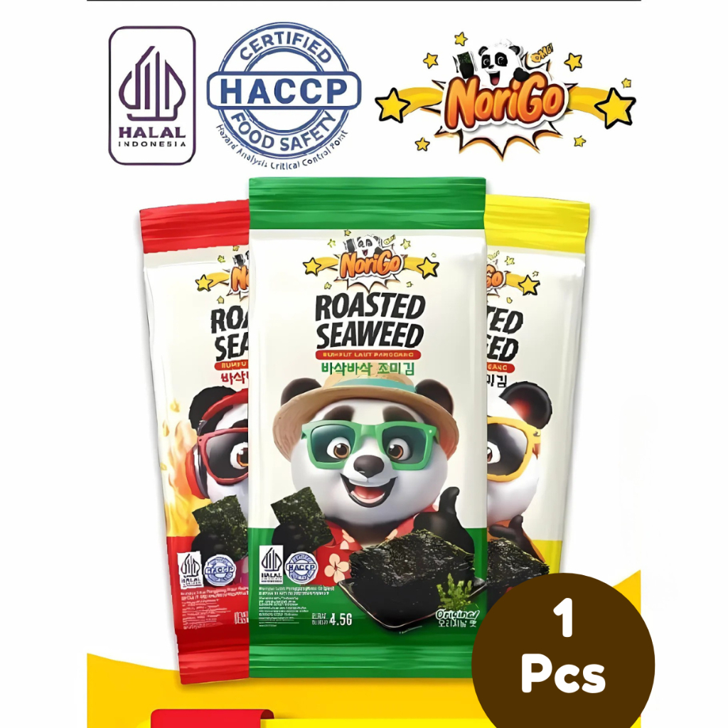 Jual NoriGo Dosirak Roasted Seaweed 4.5gr 1 Pcs/Camilan Rumput Laut ...