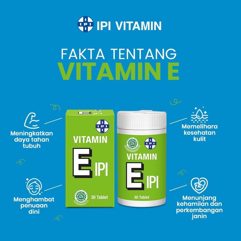 Jual VITAMIN E IPI ISI 30 TABLET PER BOTOL | Shopee Indonesia