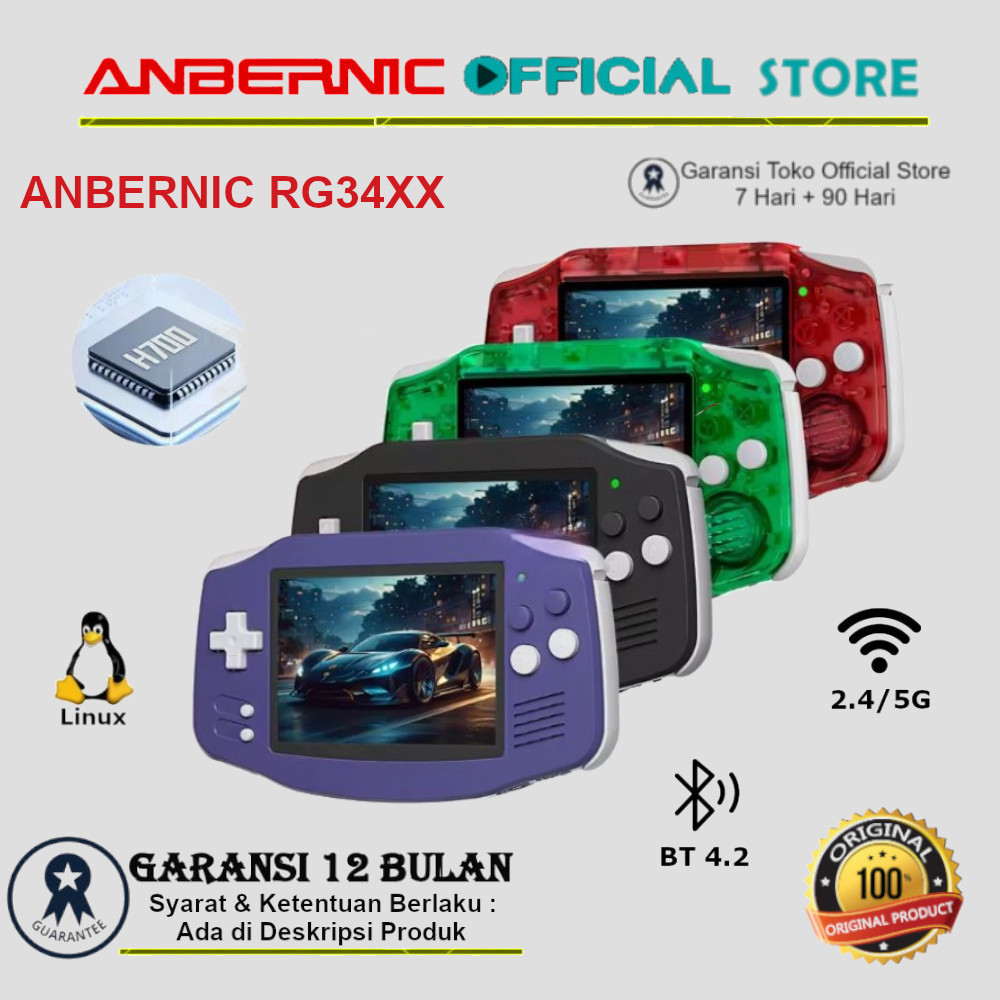 Jual ANBERNIC RG34XX Retro Handheld Video Game Console Classic Portable ...