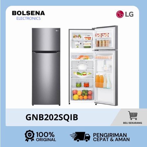 Jual LG GNB202SQIB KULKAS 2 PINTU KECIL SMALL 2 DOOR REFRIGERATOR | Shopee Indonesia