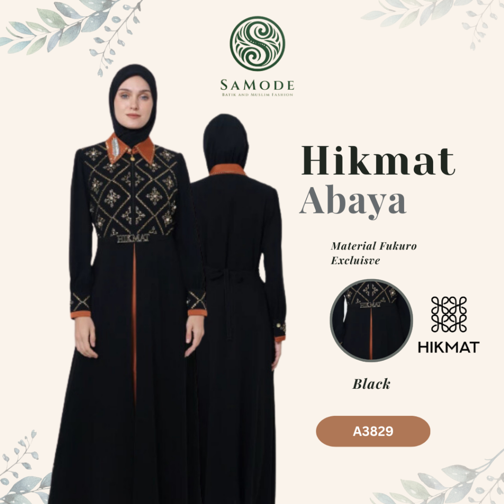 Jual Hikmat Abaya A3829 - Ravena Luxe Black Exclusive ORI | Shopee ...
