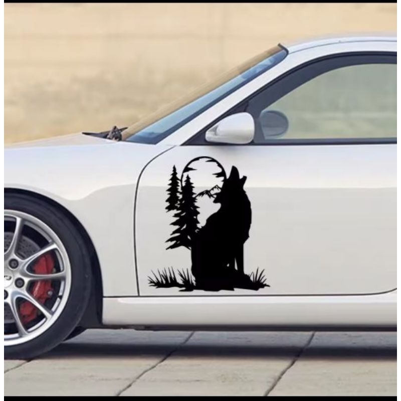 Jual CUTTING STICKER SERIGALA MOBIL SEMUA JENIS | Shopee Indonesia