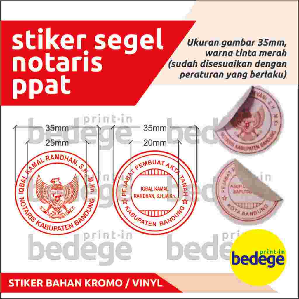 Jual STIKER SEGEL AKTA NOTARIS / PPAT | Shopee Indonesia