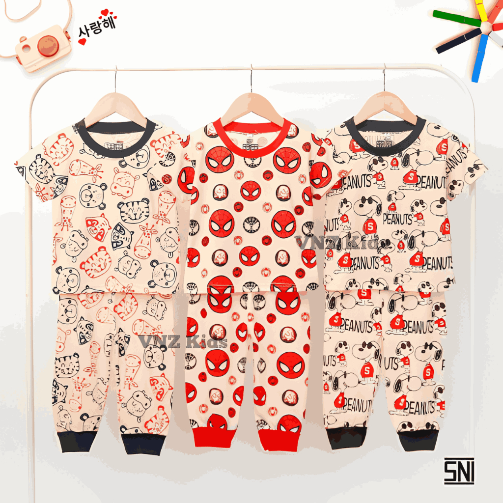 Jual VNZ Kids - Setelan Piyama anak laki - laki full gambar / Setelan ...
