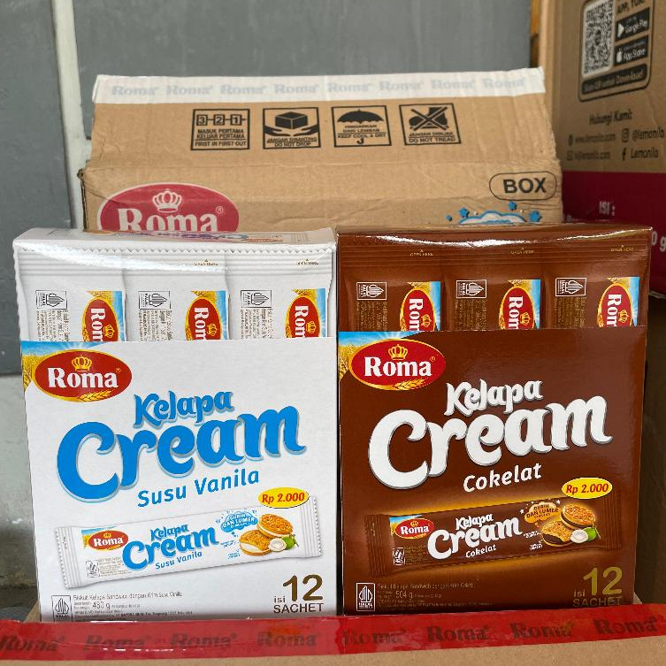 Jual ROMA KELAPA CREAM BOX ISI 12 PCS | Shopee Indonesia