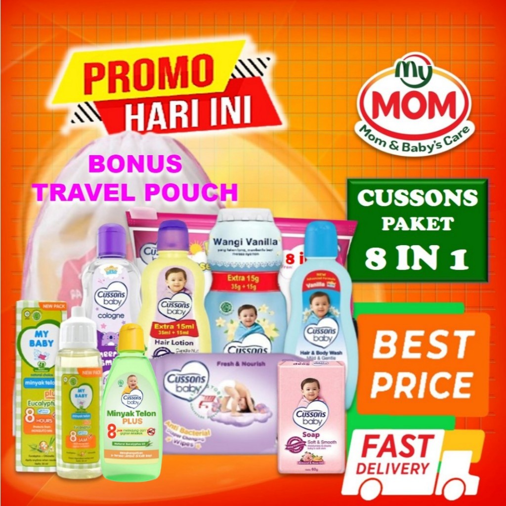Jual CUSSONS Baby Gift Set 8 in 1 | Paket Hemat Perlengkapan Bayi ...