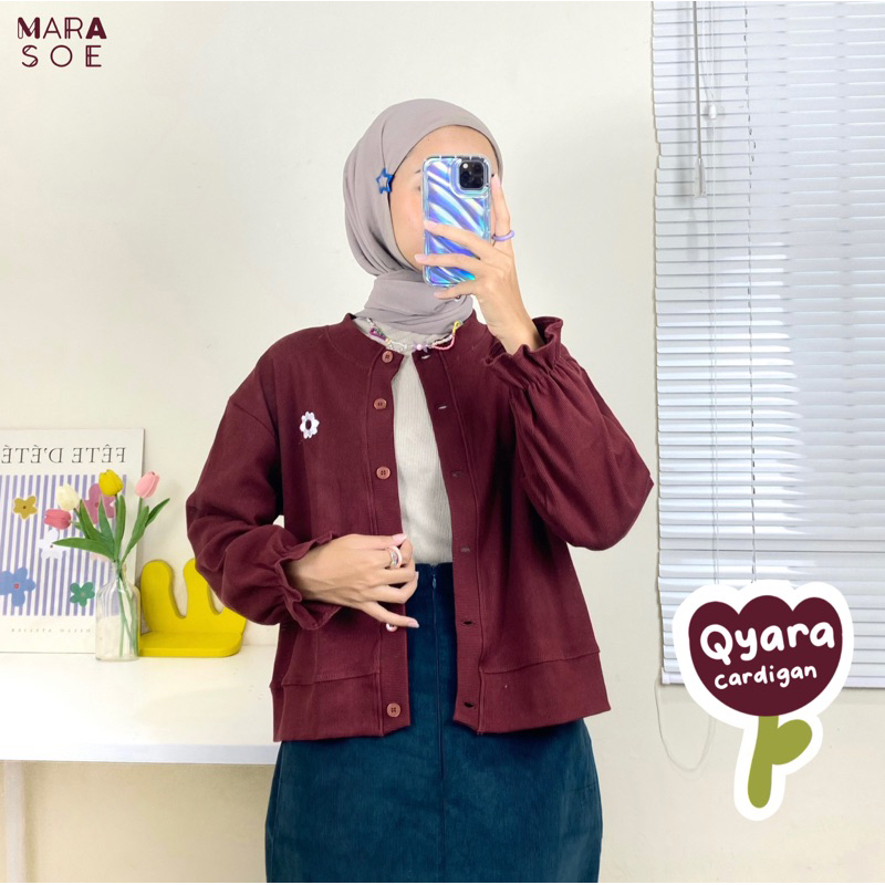 Jual [Marasoe] QYARA CARDIGAN Cardigan Outer Cardigan Korea Cardi Knit Korean Look RIB Knit ...