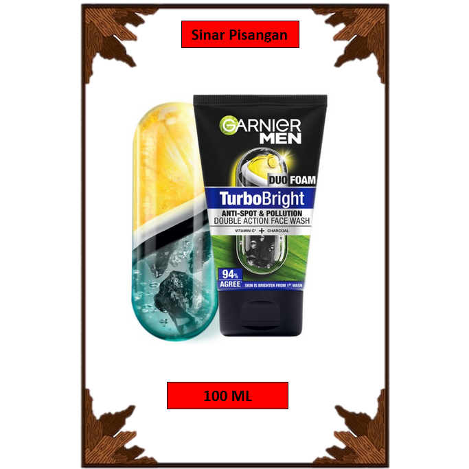 Jual Garnier Men Turbo Bright Super Duo Foam 100 ml | Shopee Indonesia
