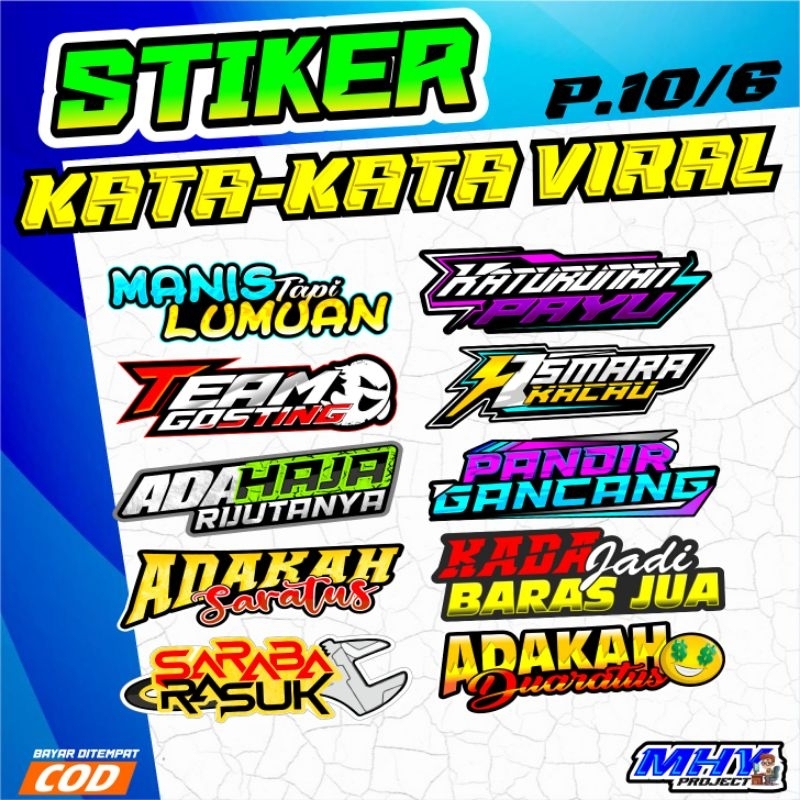 Jual Stiker/sticker pack kata kata viral,sticker pack cutting | Shopee ...
