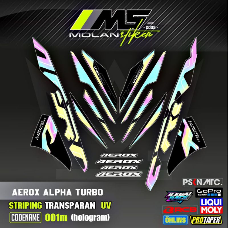 Jual Decal Sticker Striping Variasi Transparan Uv Aerox Alpha Aerox ...