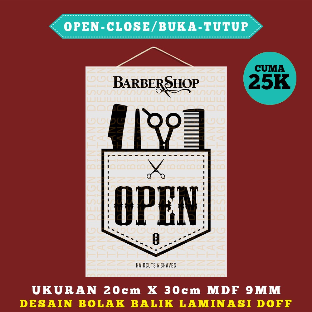 Jual PAPAN TANDA BUKA - TUTUP & OPEN - CLOSED - UKURAN 20cm X 30cm ...