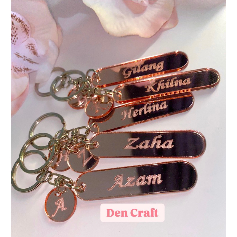 Jual Gantungan Kunci Akrilik Inisial Nama | Shopee Indonesia
