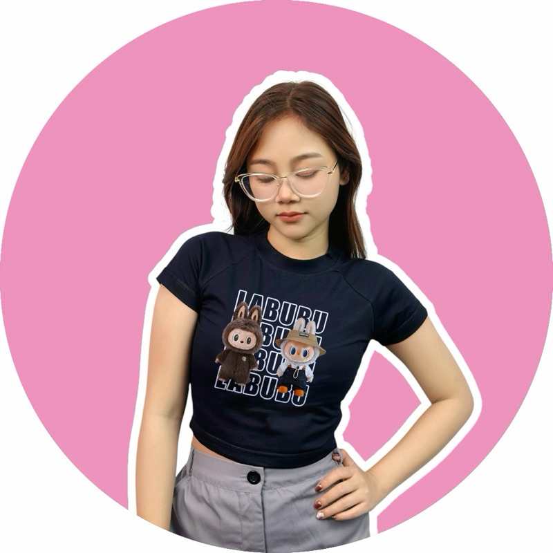 Jual [Bracketid] edisi labubu crop top korean style / atasan wanita ...