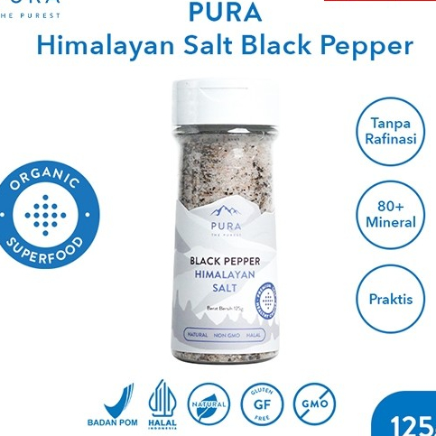 Jual Pura Himalayan Salt Pepper (125gr) - Garam Himalaya - Garam ...