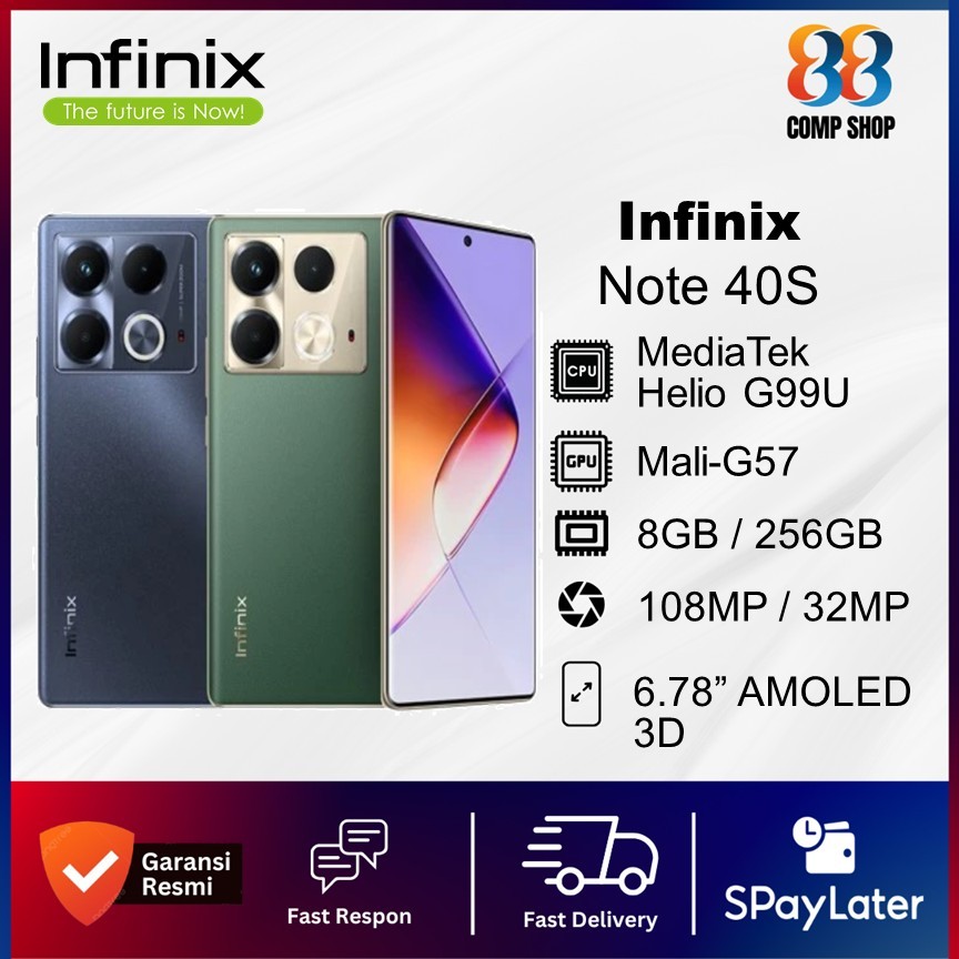 Jual Infinix Note 40S 8/256GB - Up to 16GB Extended RAM - Helio G99 - 6.78” 3D Curved Amoled ...