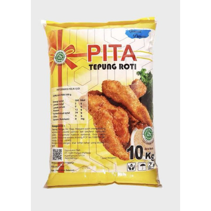 Jual tepung roti/tepung panir/bread crumb pita 10 kg (1 zak) | Shopee ...