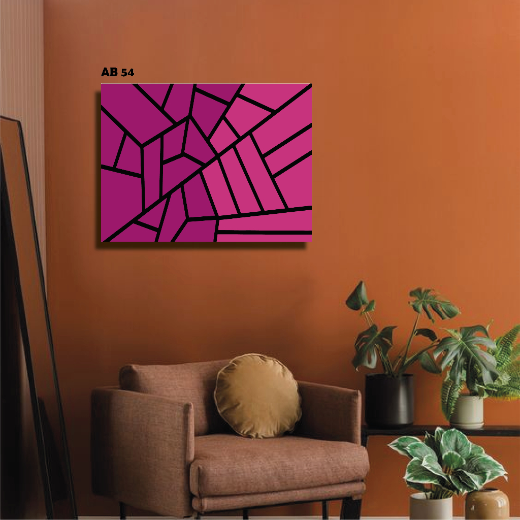 Jual Pajangan Dinding Jumbo Ukuran 30x40 Motif Abstrak Garis Gari ...