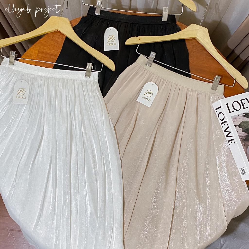 Jual [PREMIUM] Jiwoo Rok Shimmer Korean Style // Jiwoo Skirt Maxy ...