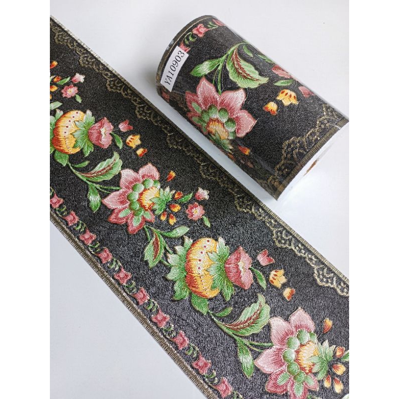 Jual Border list premium YA10903 . Ukuran 10 cm x 5 meter motif bunga ...