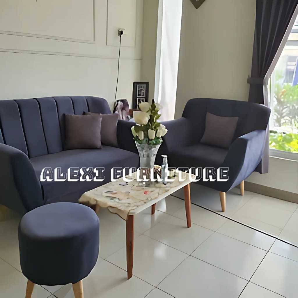 Jual sofa retro minimalis 21 sandaran salur tanpa meja | Shopee Indonesia