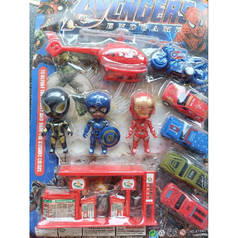 Jual Mainan robot avengers endgame set XT2110B mobil heli robot rambu ...