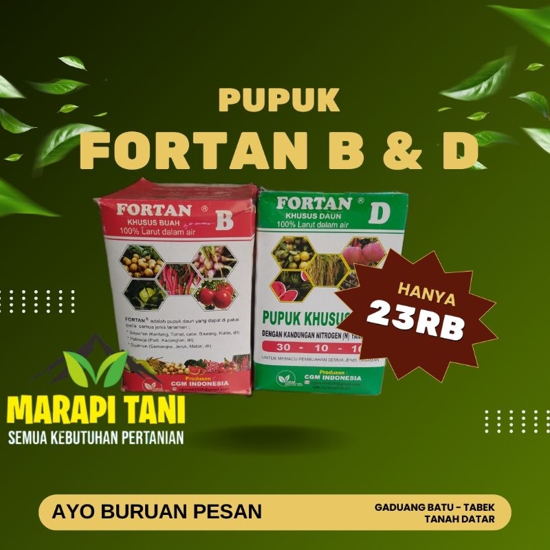 Jual Pupuk Fortan B & D Khusus Buah dan Daun | Shopee Indonesia
