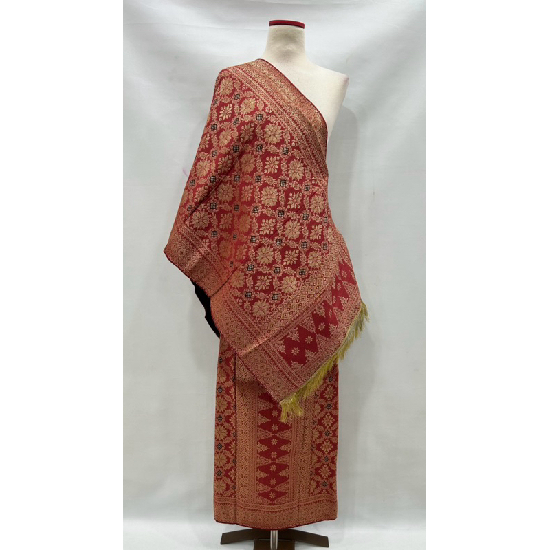 Jual SONGKET SELENDANG KHUSUS WARNA MAROON | Shopee Indonesia