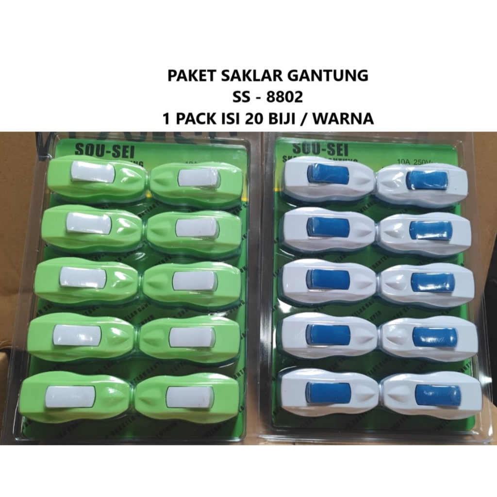 Jual 1 PACK ISI 20 PCS SAKLAR GANTUNG/SKAKEL/SAKLAR MODEL KODOK SOU-SEI ...