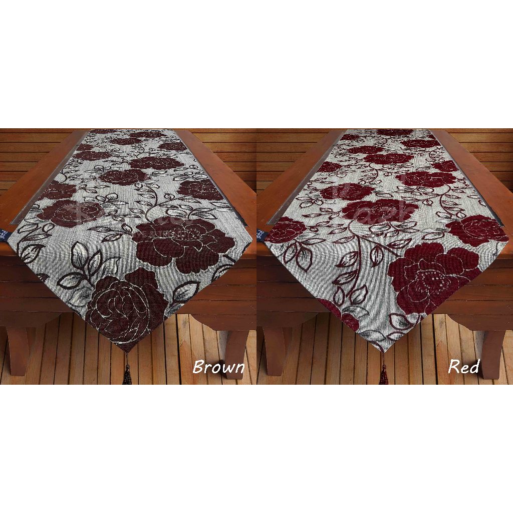 Jual Taplak Meja Sofa Persegi Panjang Modern Minimalis Motif Bunga ...