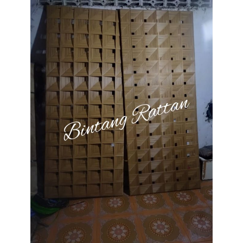 Jual Panel Rotan Sintetis Motif 3 Dimensi Kualitas Eksport | Shopee ...