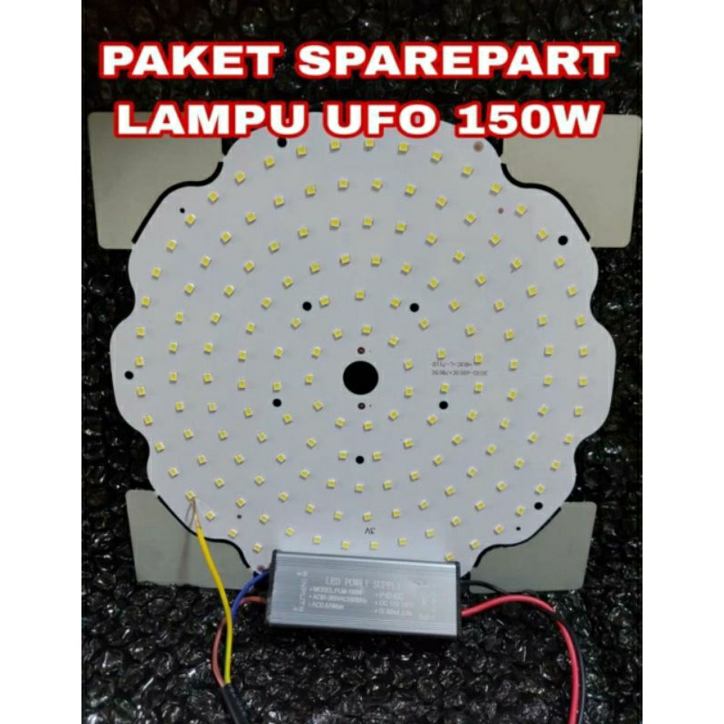 Jual paket SPAREPART HIGHBAY UFO 100W 150W 200W paket travo + mata chip ...
