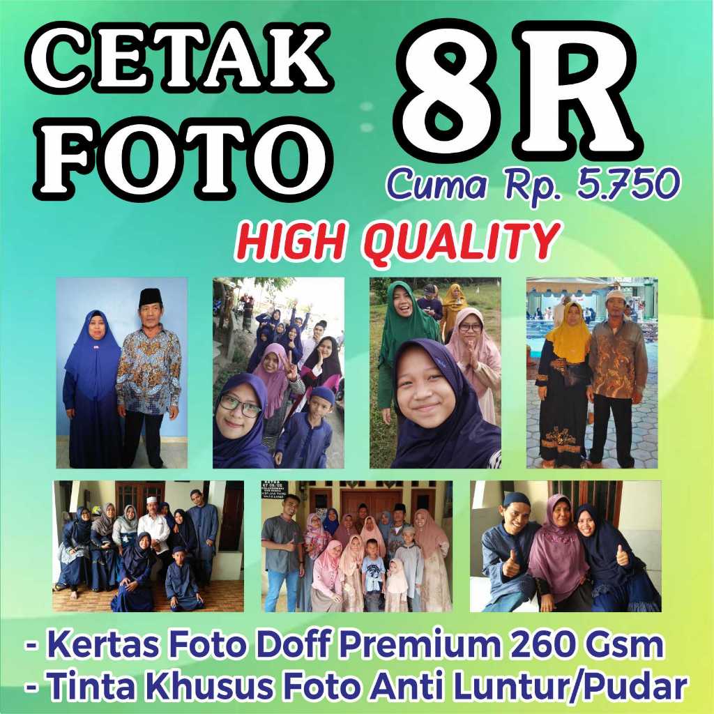 Jual Cetak Foto High Quality Ukuran 8 R | Minimal order 5 pcs | Shopee ...
