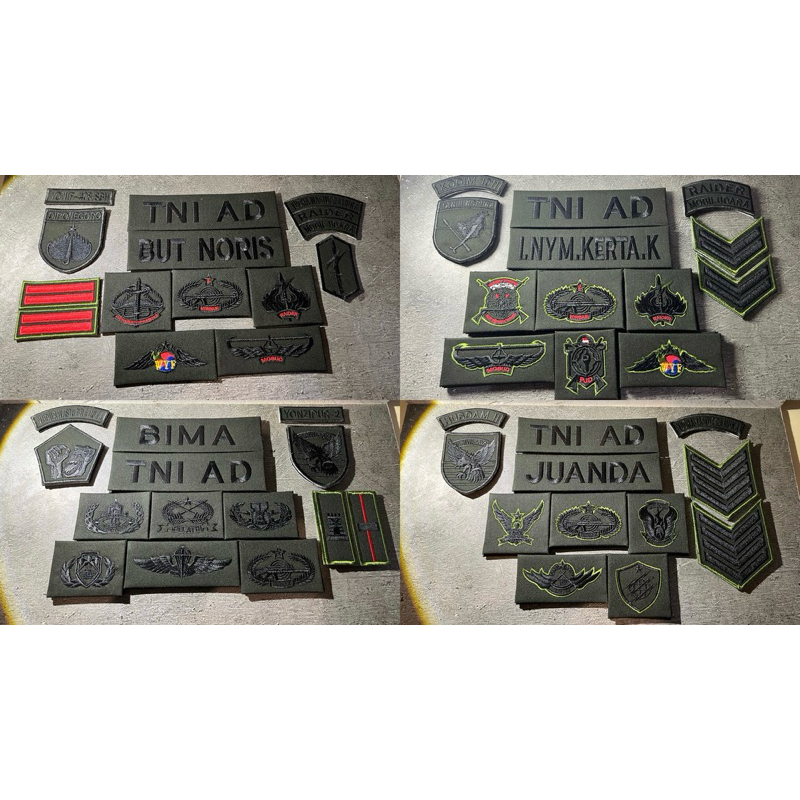 Jual 1 set atribut PDL TNI (kain keras), papan nama PDL TNI, Bordir atribut PDL TNI, Bordir ...