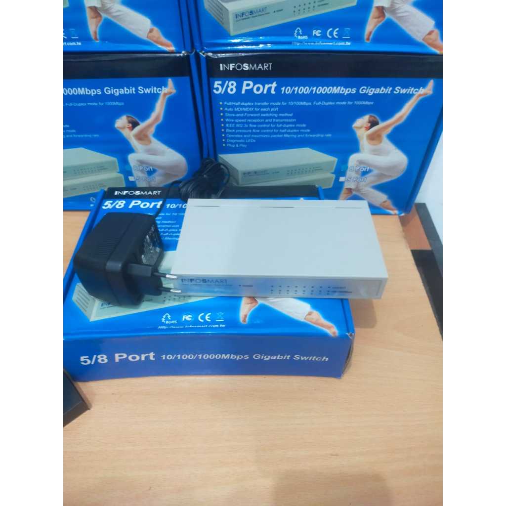 Jual Swich Hub 8 Port Gigabit Baru Casing Besi | Shopee Indonesia