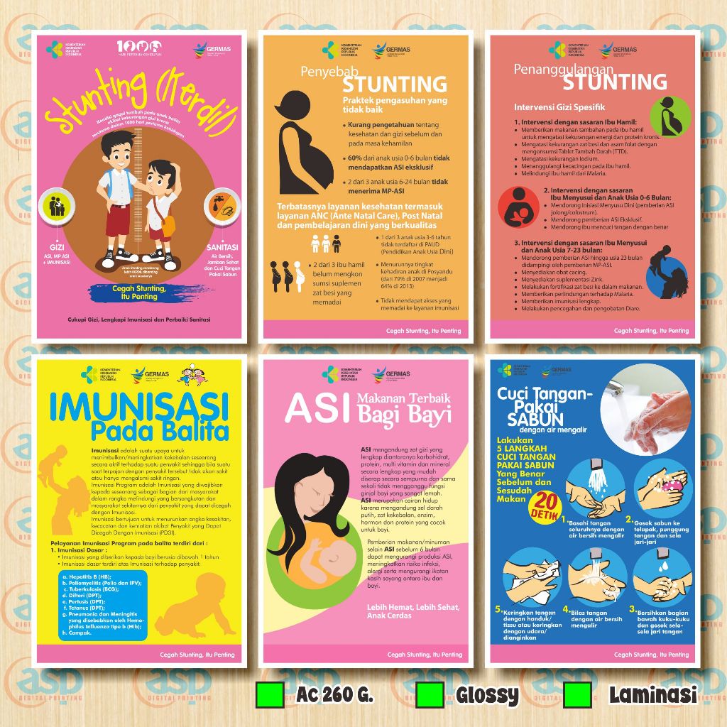 Jual Poster Stuntuing Pada Anak, Poster Hiasan Dinding Laboratorium ...