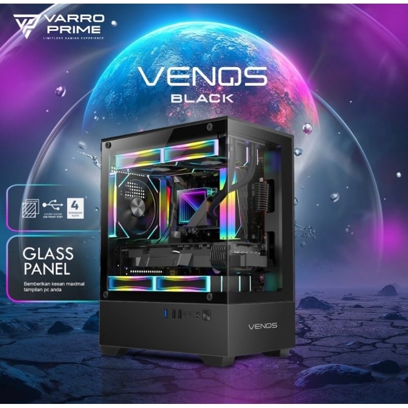 Jual CASING VARRO PRIME VANQS Black Free 3 Fan | Shopee Indonesia