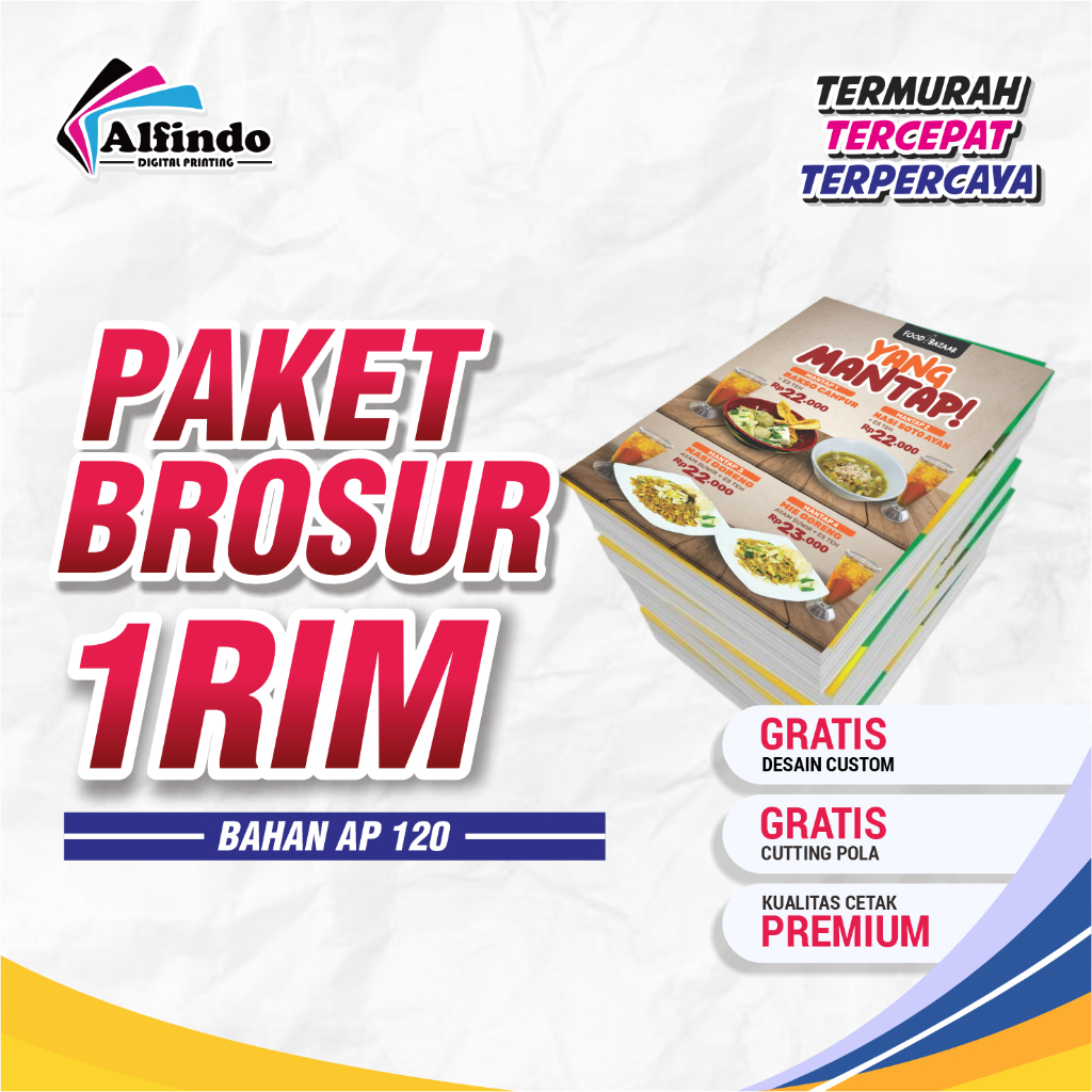 Jual PAKET BROSUR 1 RIM 500 LEMBAR // PAKET BROSUR A6 A5 A4 // CETAK BROSUR // CETAK FLYER AP120 ...