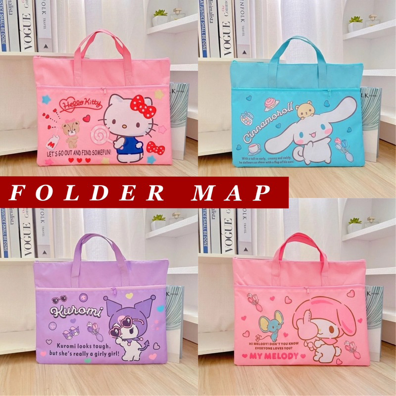 Jual MAP KAIN TAS FOLDER BUKU LES ANAK SERBAGUNA DOKUMEN LKS KANTONG ...