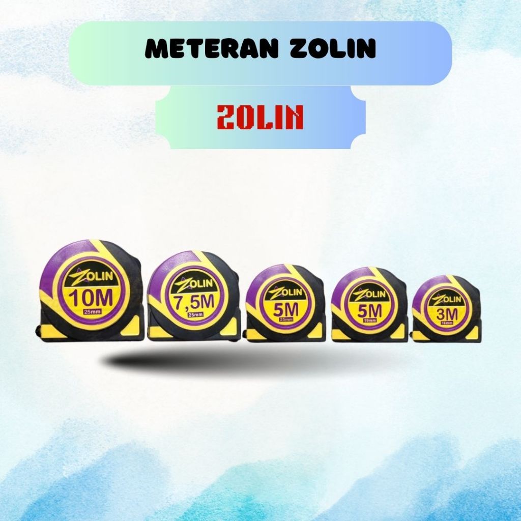 Jual (ZOLIN) Meteran 3 Meter Meteran 5 Meter Meteran 7,5 Meter Rol ...