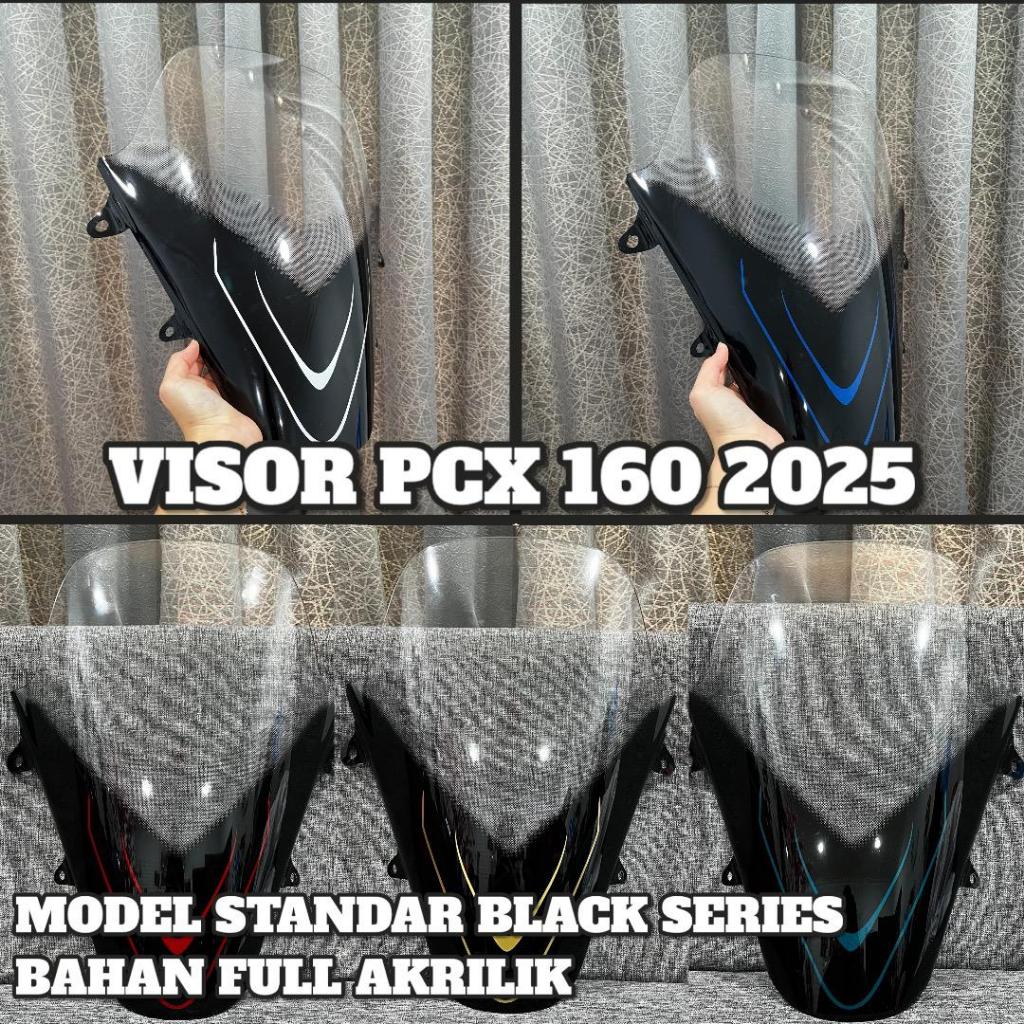 Jual VISOR PCX 160 2025 WINDSHIELD PCX 160 NEW STANDAR BLACK SERIES VISOR PCX 160 NEW 2025 ZM55 ...