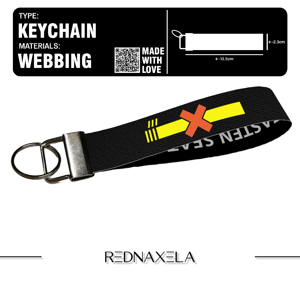 Jual Gantungan Kunci Webbing Keychain - No Smoking & Fasten Seatbelt ...