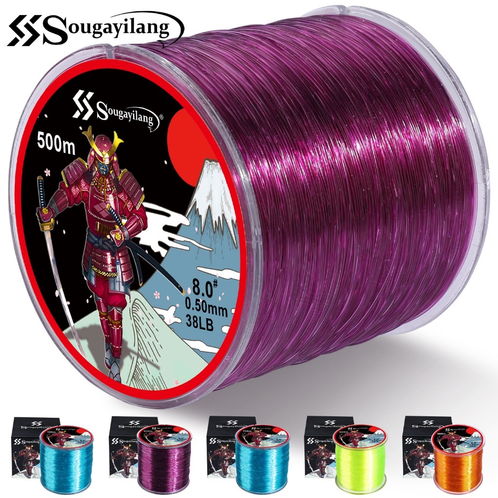 Jual Sougayilang 500m (5Color) New Nylon Fishing Line Super Strong Fishing Line 7-38LB Colorful ...