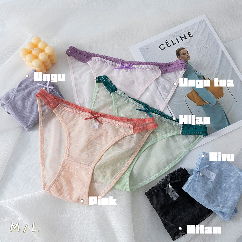 Jual Celana Dalam Wanita Bahan renda model transparan Sexy dan Beragam pilihan warna CD-02 ...