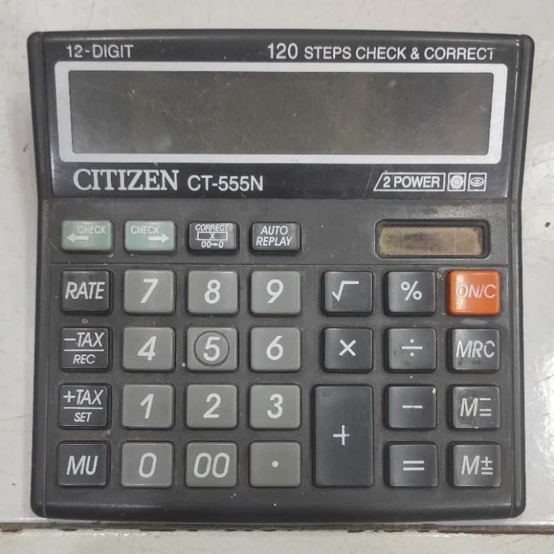 Jual Kalkulator Meja Citizen CT 555 Original RUSAK LAYAR HITAM | Shopee Indonesia